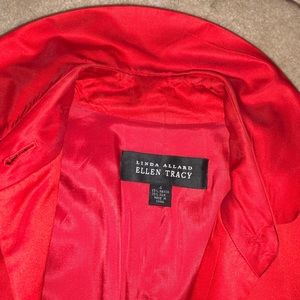 Ellen Tracy | Jackets & Coats | Ellen Tracy Red Satin Smock | Poshmark